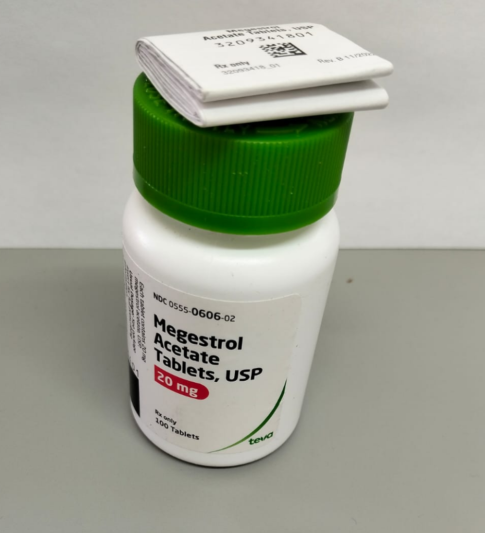 MEGESTROL ACETATE, 20 mg, Tabletas USP, TEVA – farmashop.mx