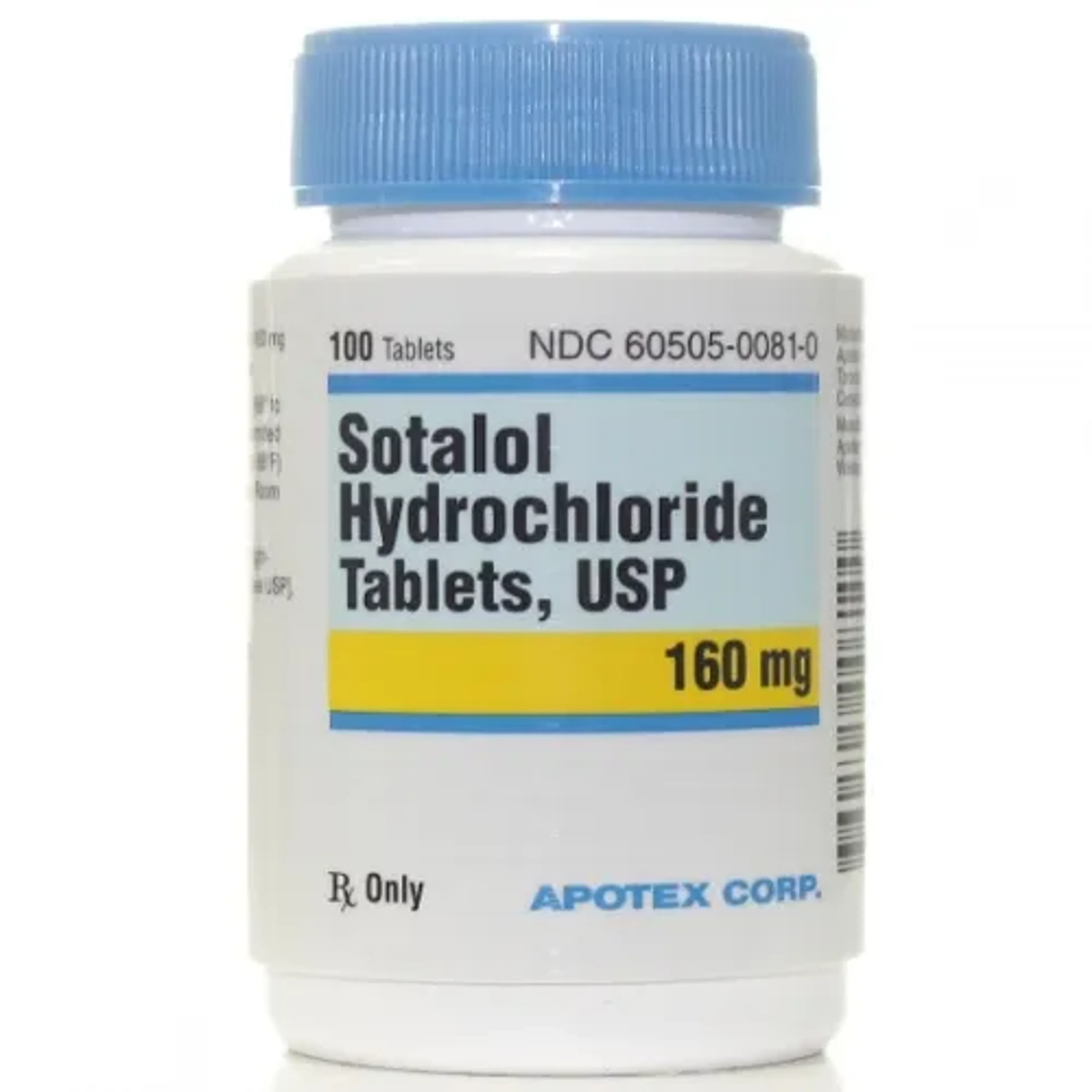 Sotalol Hydrochloride 160 mg 100 Tableta APOTEX CORP – farmashop.mx