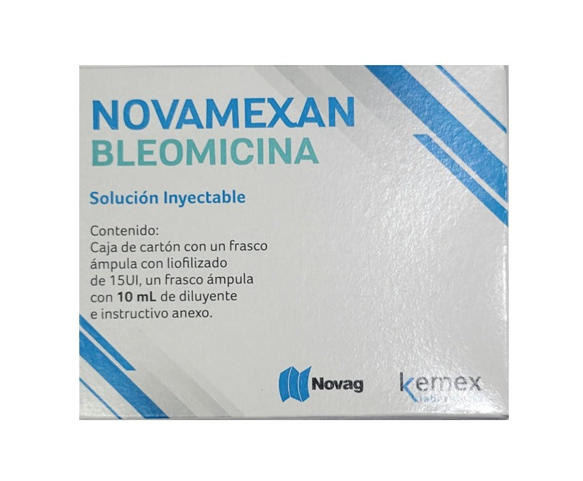NOVAMEXAN,(BLEOMICINA) ámpula, 15 U/10 mL, Solución inyectable, KEMEX ...
